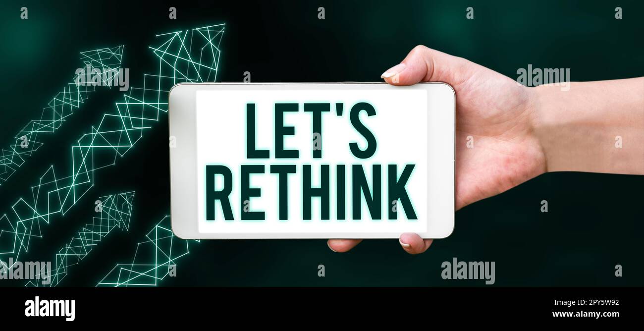 Conceptual display Let's Rethink. Business idea an Afterthought To ...