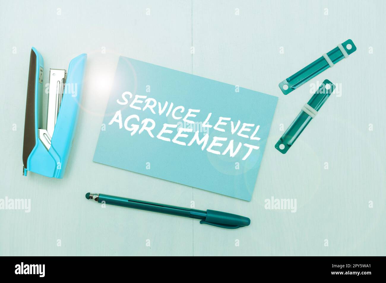 Text showing inspiration Service Level Agreement. Word Written on ...