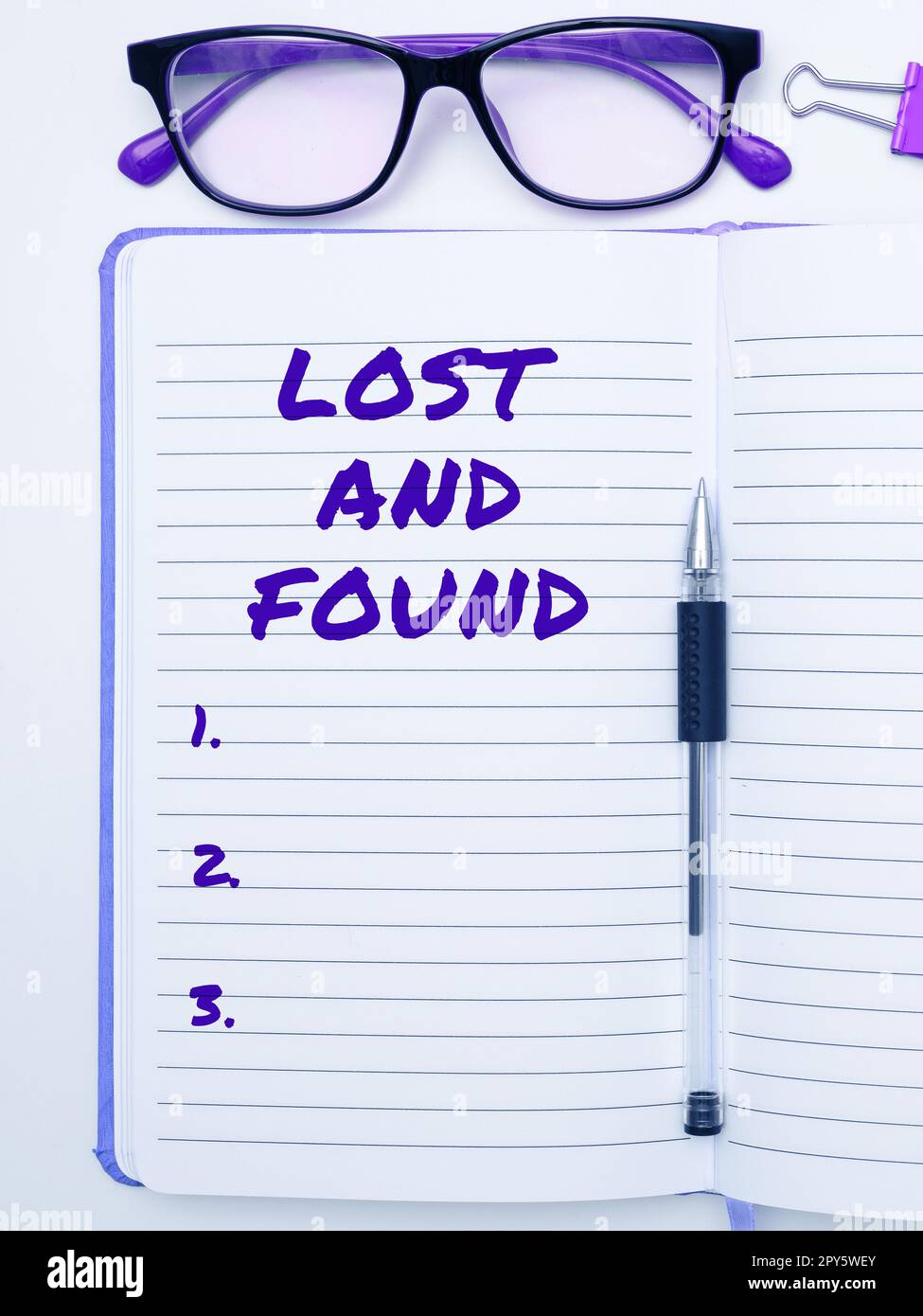 Writing displaying text Lost And Found. Conceptual photo Place where ...