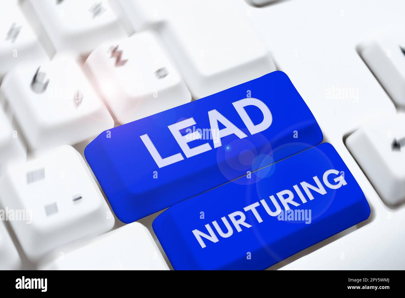 Sign displaying Lead Nurturing. Internet Concept method of building a ...