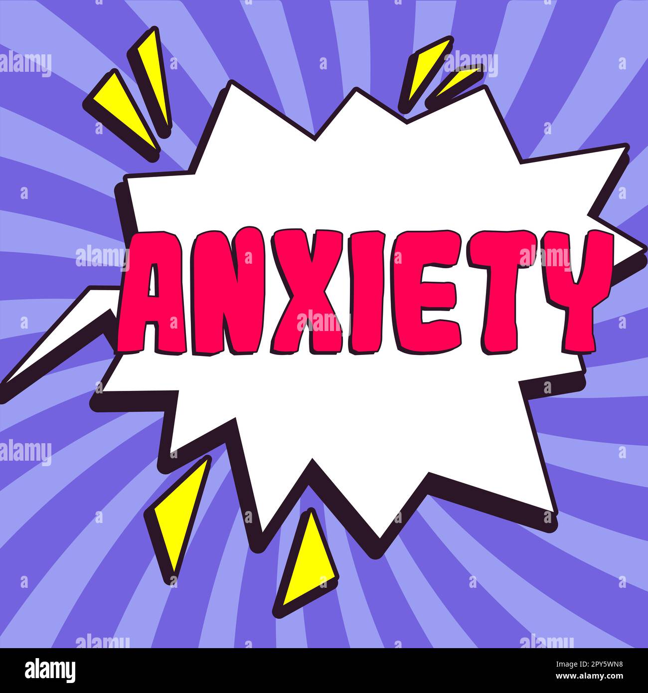 Hand writing sign Anxiety. Business approach Excessive uneasiness and ...