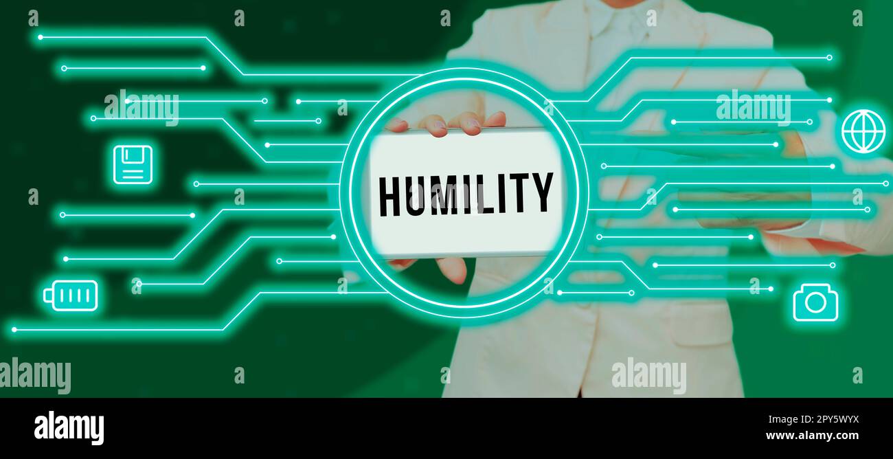 Hand writing sign Humility. Business showcase being Humble is a Virtue ...