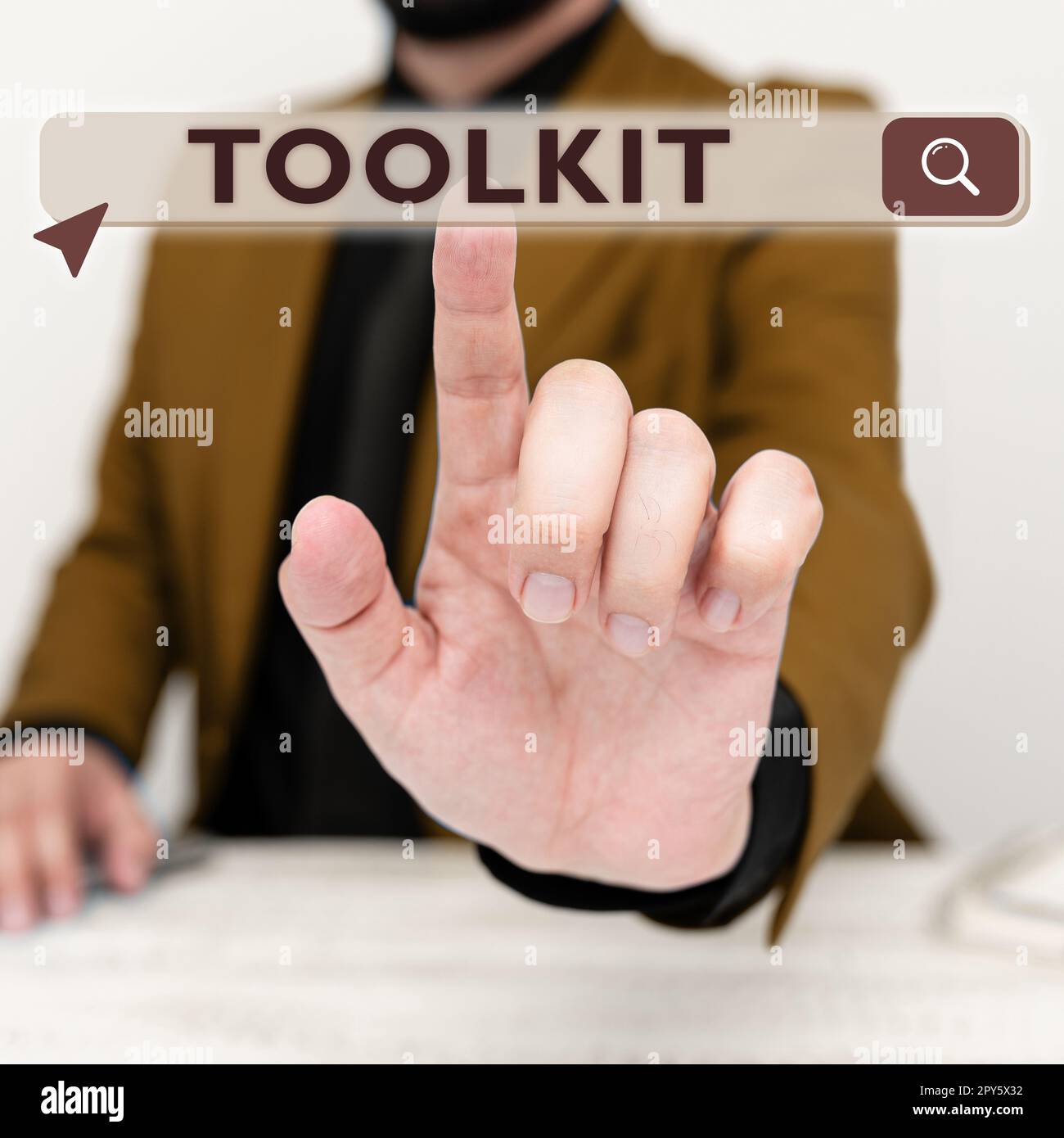Text sign showing Toolkit. Concept meaning set of tools kept in a bag ...