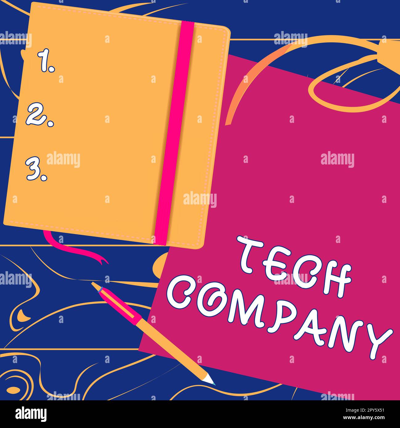 Text caption presenting Tech Company. Concept meaning a company that ...
