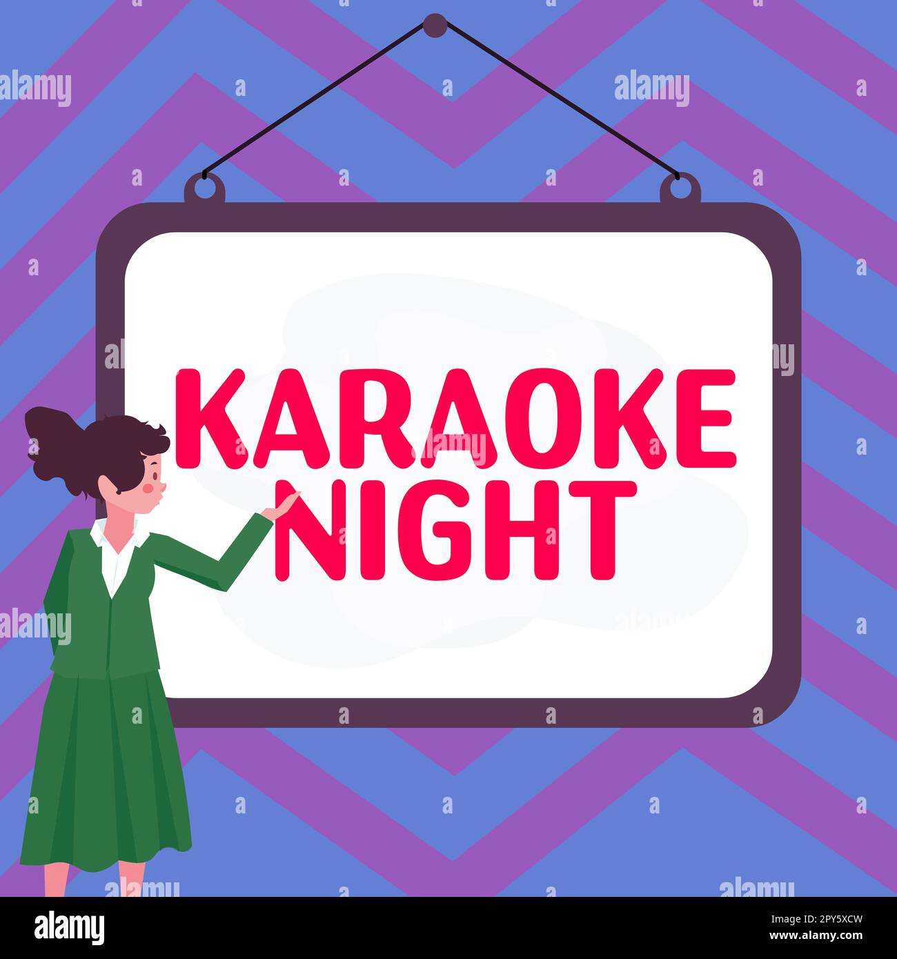 Hand writing sign Karaoke Night. Word Written on Entertainment singing ...