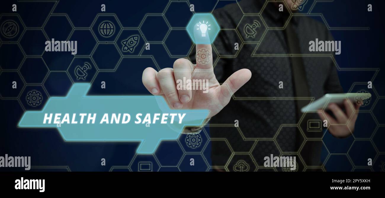 Inspiration showing sign Health And Safety. Concept meaning Taking the ...