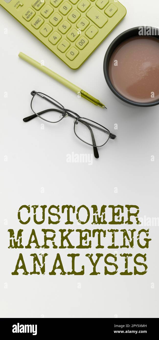 Hand writing sign Customer Marketing Analysis. Internet Concept ...