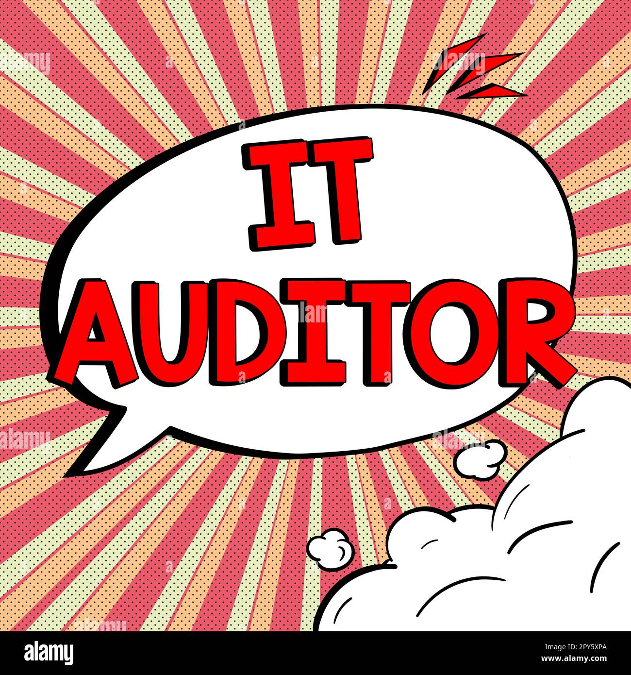 Text caption presenting It Auditor. Word Written on person authorized ...