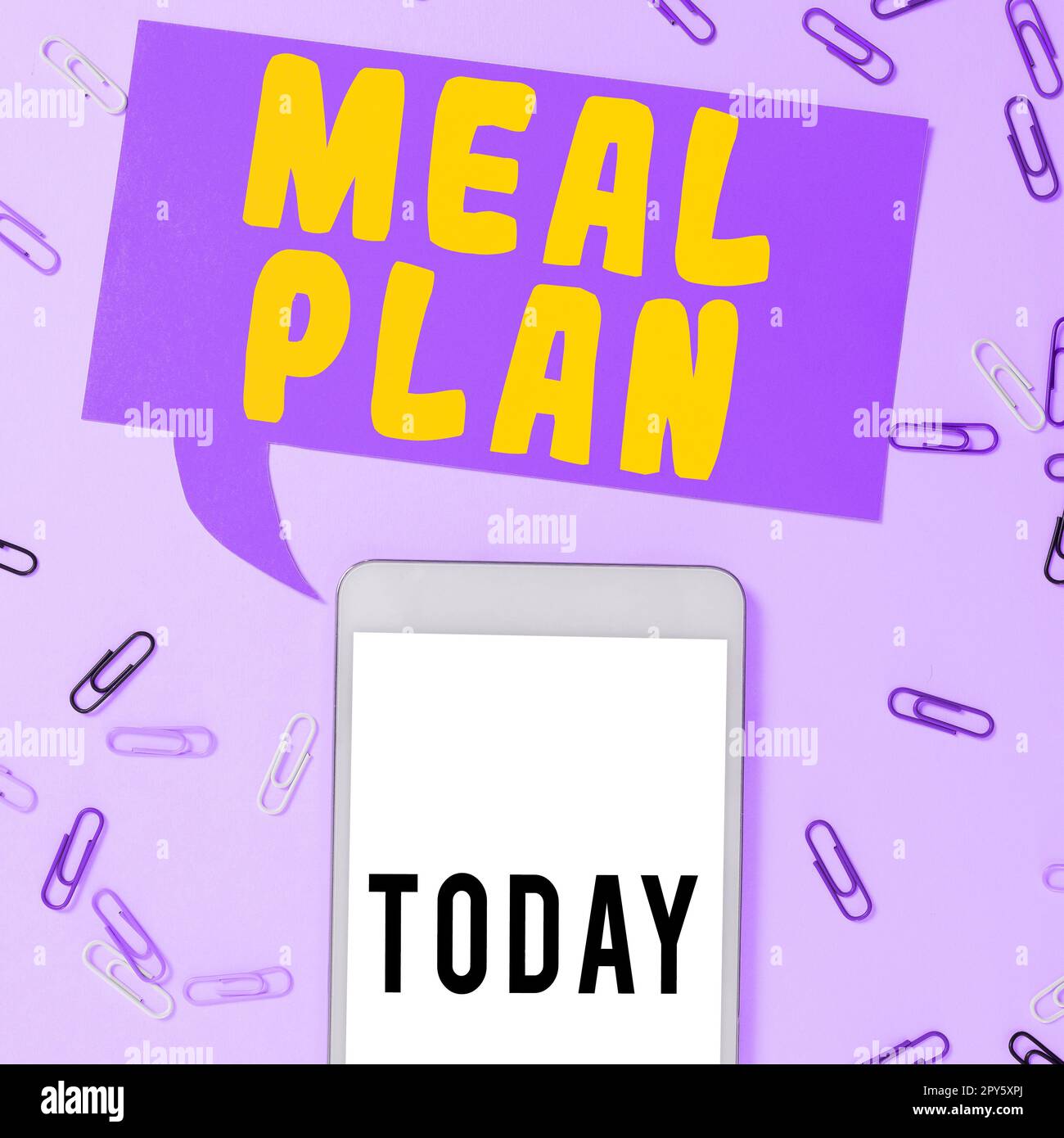 Sign displaying Meal Plan. Business showcase arrangement scheme of what ...
