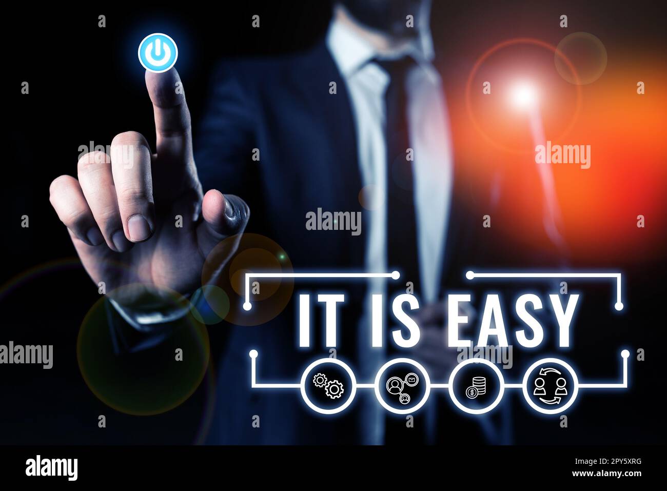 Hand writing sign It Is Easy. Internet Concept clear simple not ...