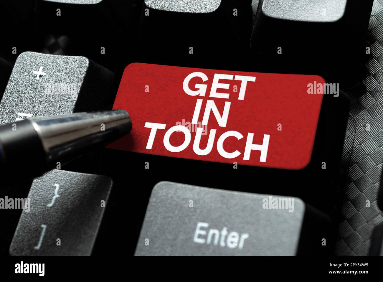 Conceptual display Get In Touch. Internet Concept Stay in contact ...