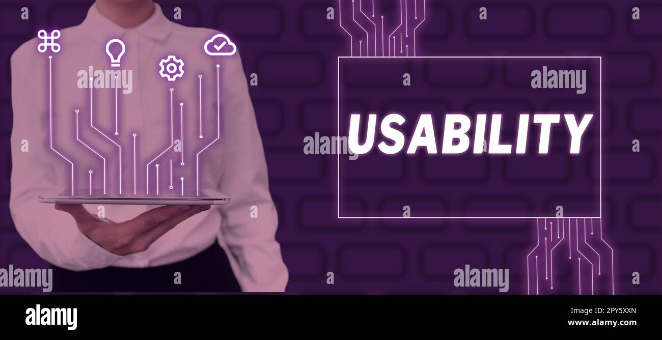 Text showing inspiration Usability. Business approach A word assosiated ...