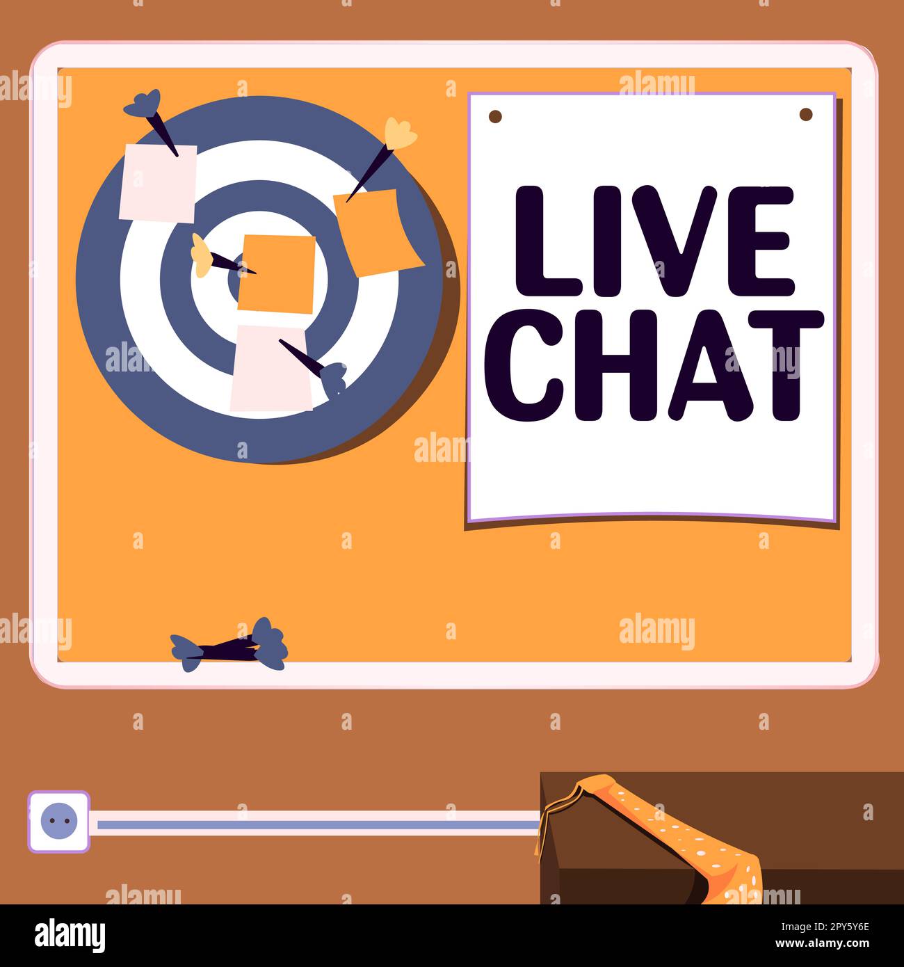 Conceptual display Live Chat. Internet Concept talking with friend or ...