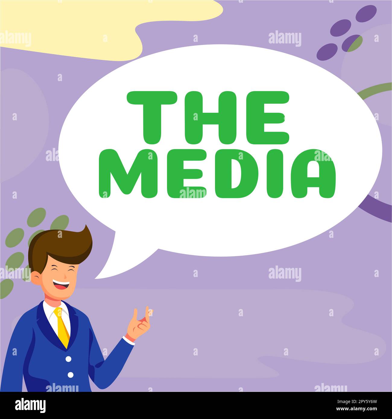 Text sign showing The Media. Concept meaning main means of mass ...