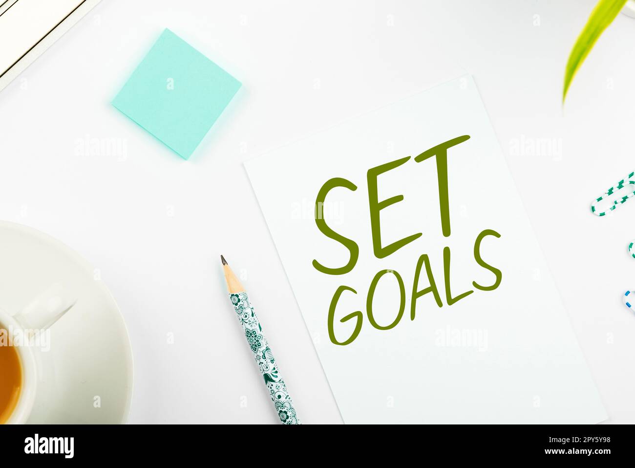 Conceptual display Set Goals. Word Written on Defining or achieving ...