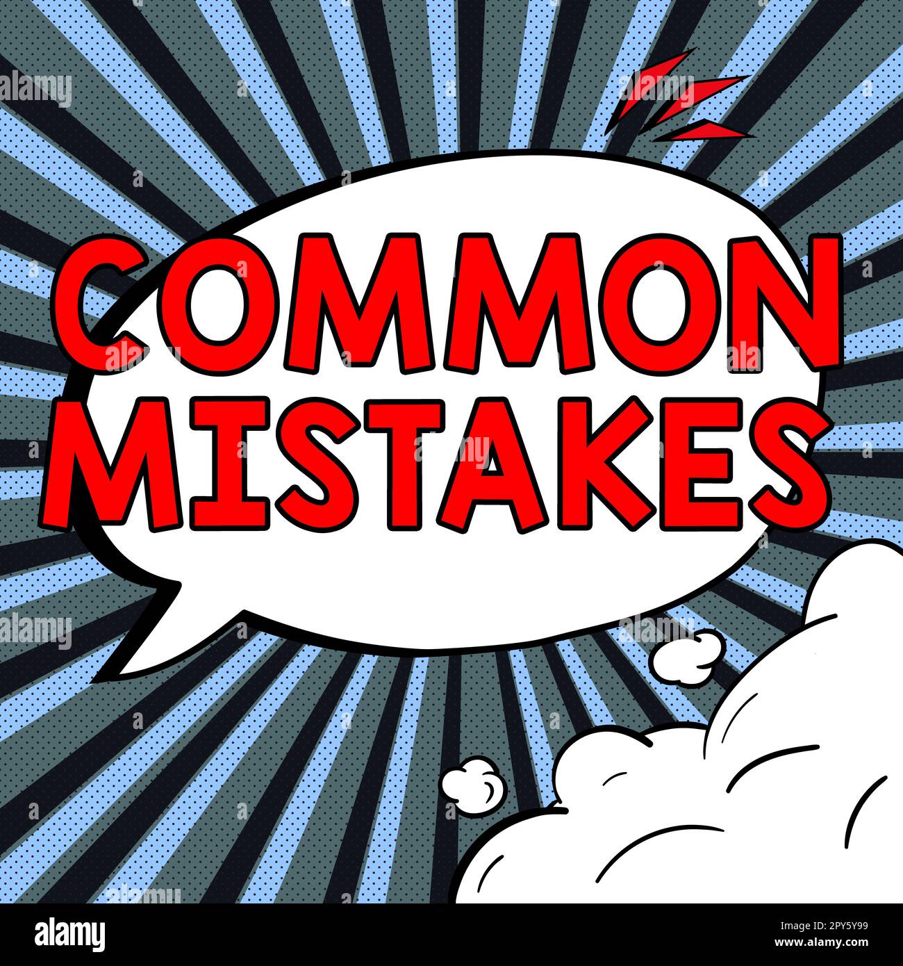 Hand writing sign Common Mistakes. Word for actions that are often used ...