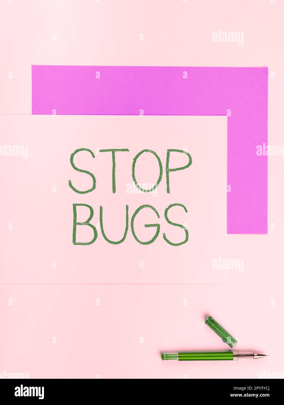 Inspiration showing sign Stop Bugs. Concept meaning Get rid an insect ...