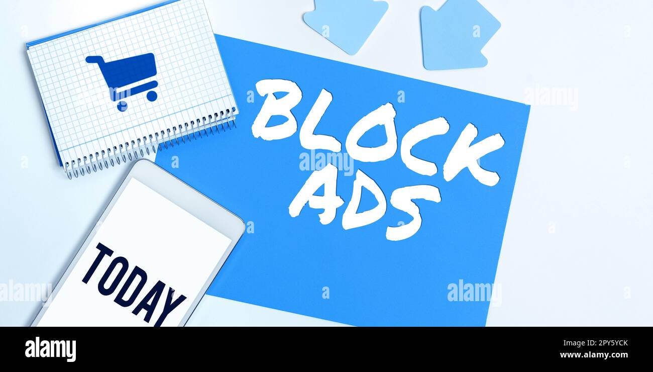 Text Caption Presenting Block Ads Internet Concept Program That Will Remove Different Kinds Of