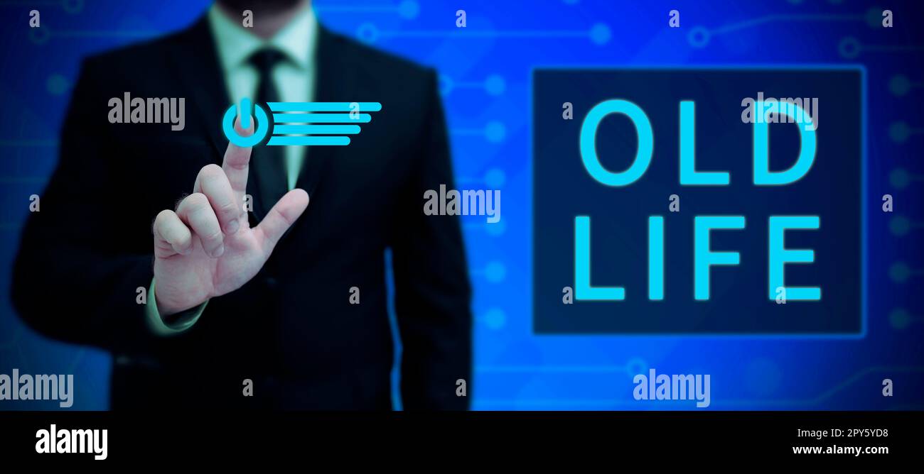 Text showing inspiration Old Life. Conceptual photo the way I was in ...