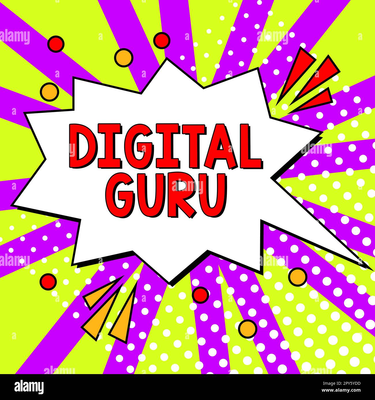 Conceptual display Digital Guru. Business showcase teacher and ...