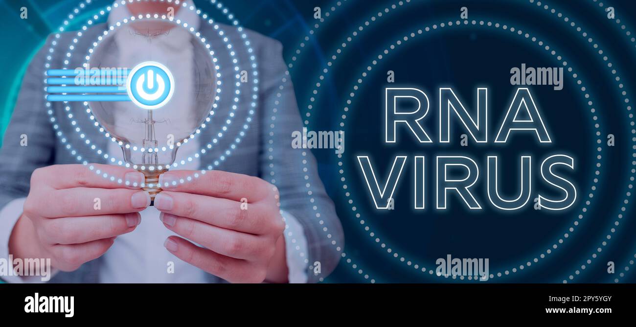 Text caption presenting Rna Virus. Business idea a virus genetic ...