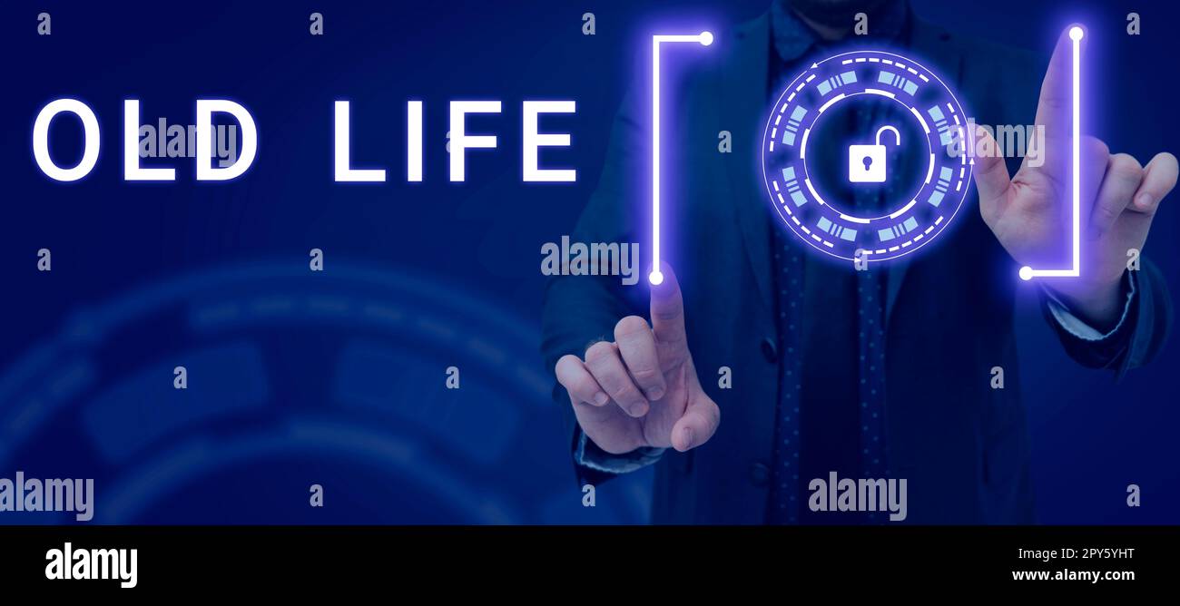 Text sign showing Old Life. Business overview the way I was in the past ...