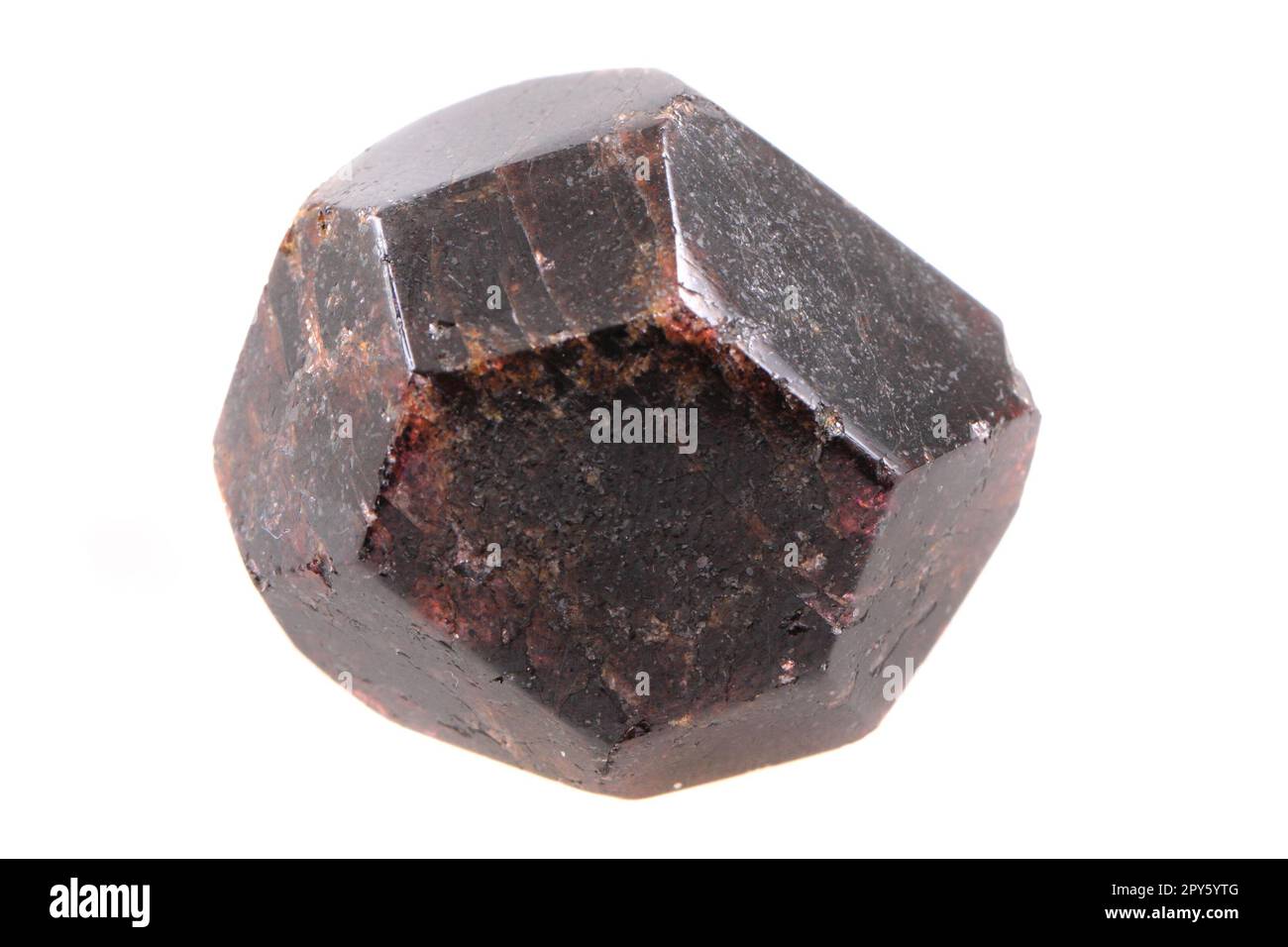 brown garnet mineral isolated on the white background Stock Photo - Alamy