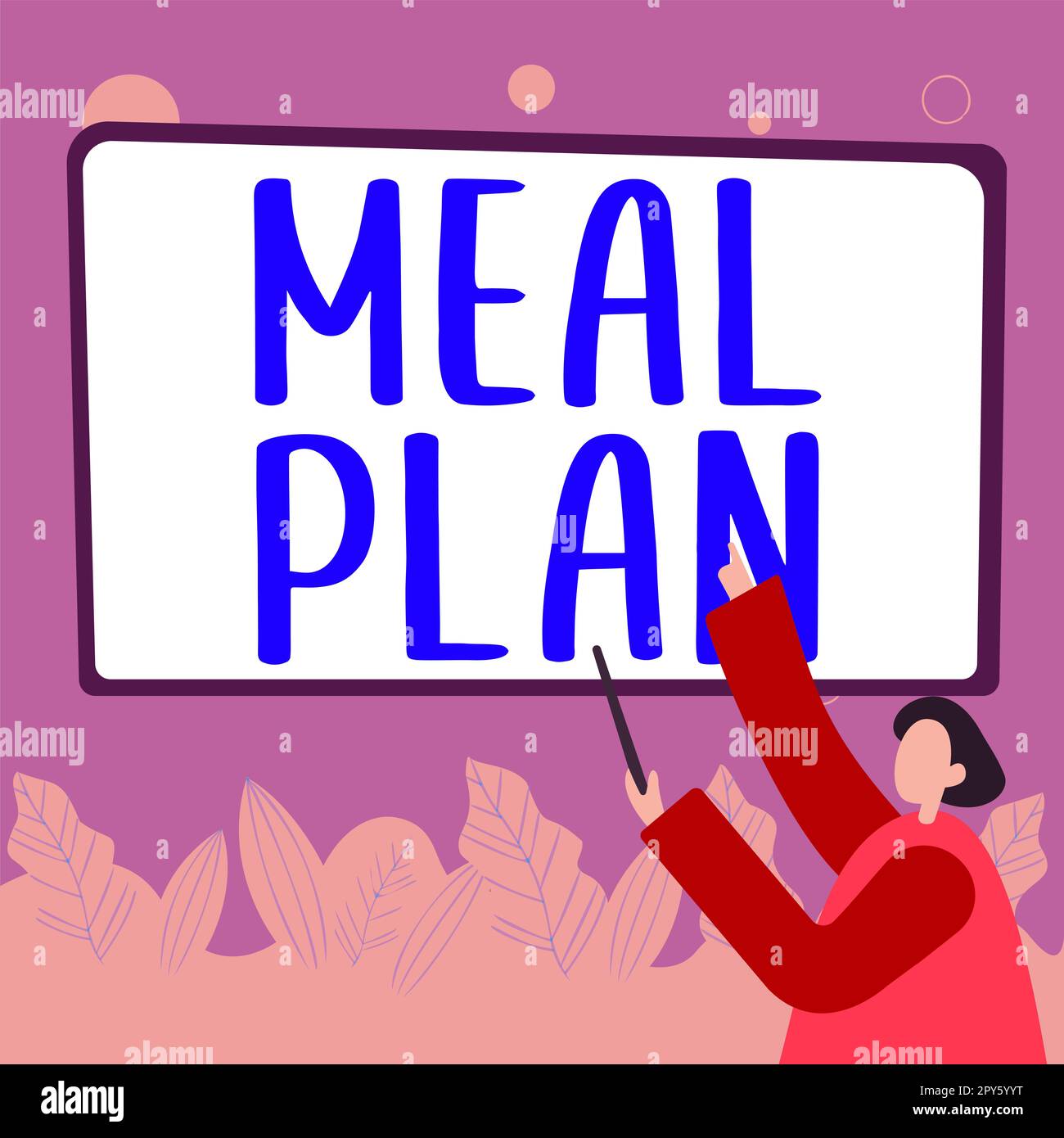 Writing displaying text Meal Plan. Business concept arrangement scheme ...