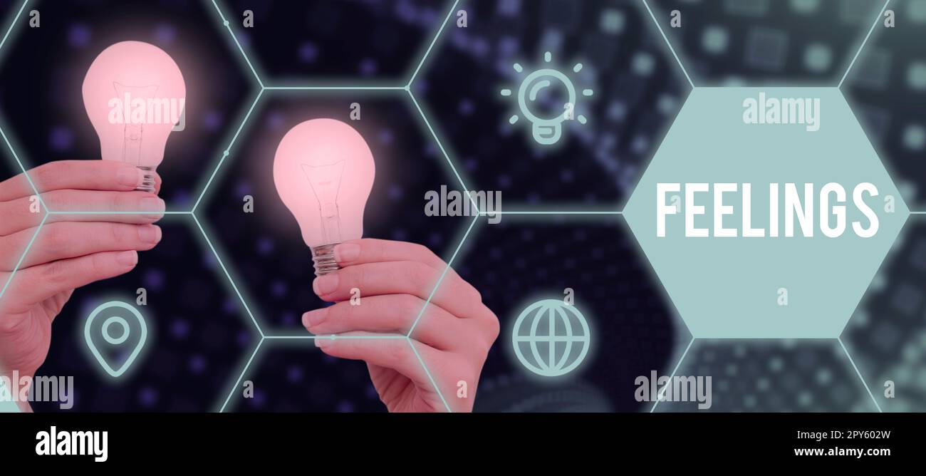 Sign displaying Feelings. Word for causing happy positive feelings ...