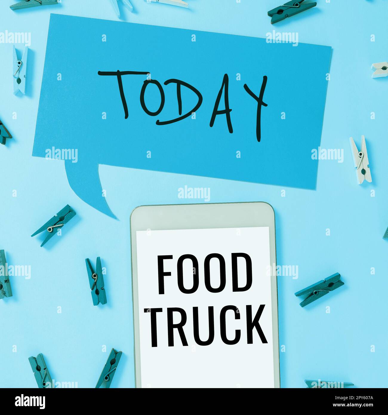 Inspiration showing sign Food Truck. Conceptual photo a large vehicle ...