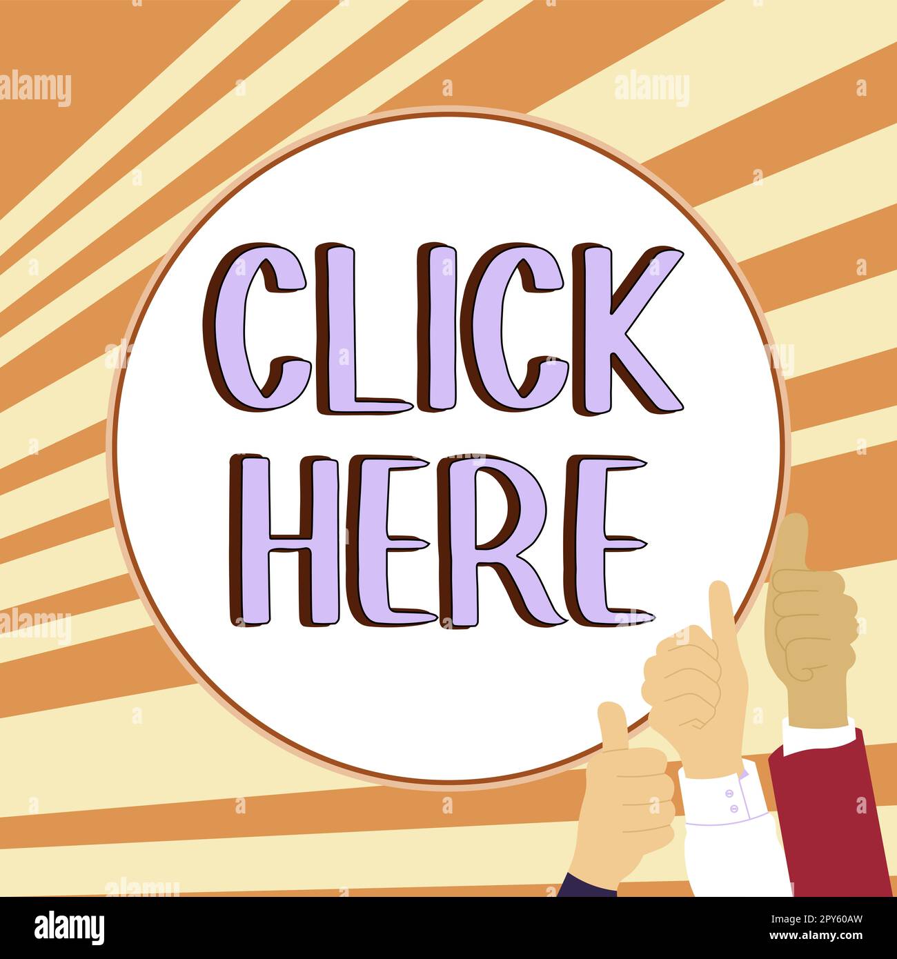 Inspiration showing sign Click Here. Business concept carry out a ...