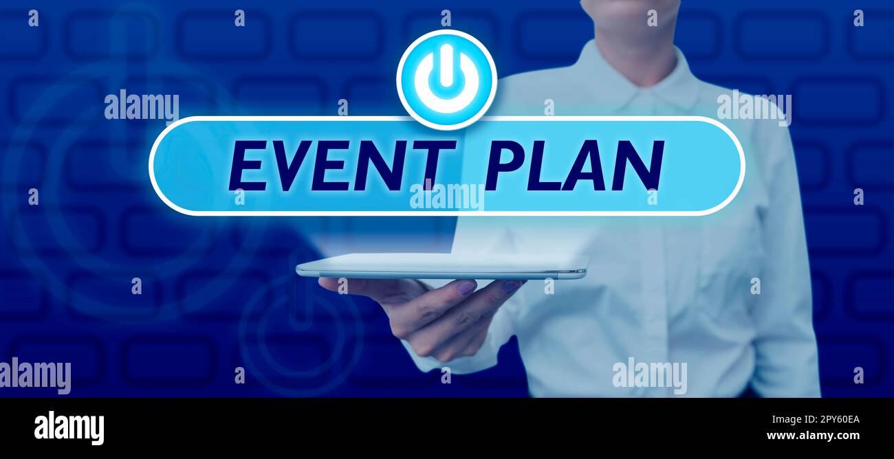 Handwriting text Event Plan. Business idea Process of managing a ...