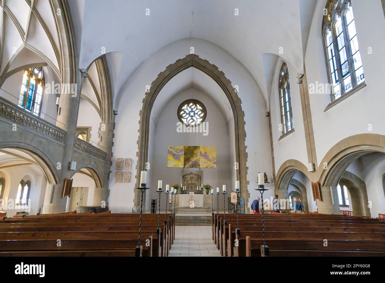 Kirchenschiff mit Altar, Grunewaldkirche, Bismarckallee, Grunewald ...