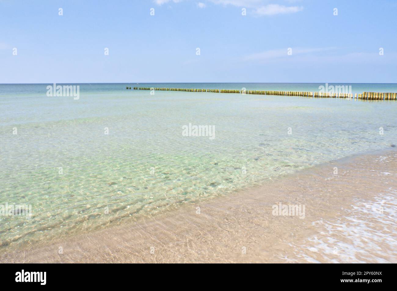 west beach on baltic sea beach. detailed and textured still life ...
