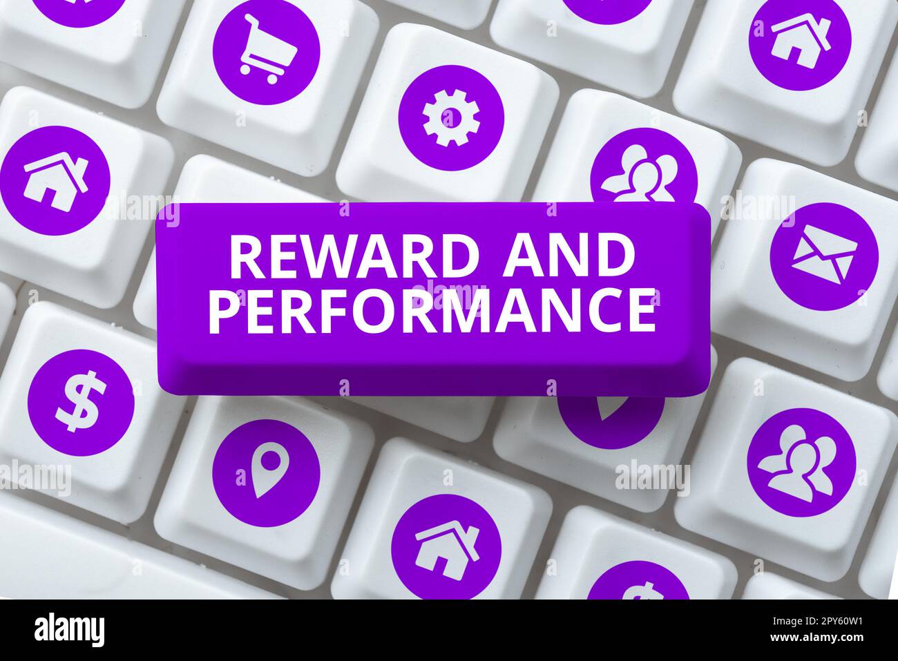Hand writing sign Reward And Performance. Concept meaning Given in ...