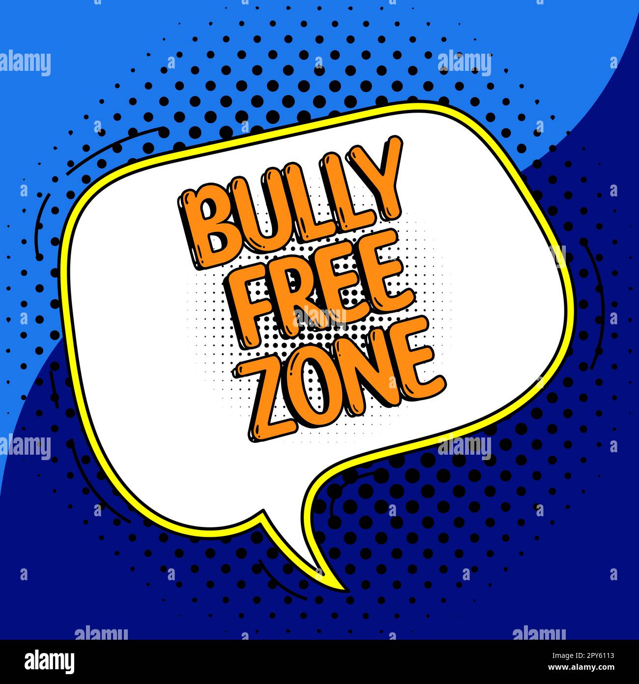 Hand writing sign Bully Free Zone, Concept meaning Be respectful to ...
