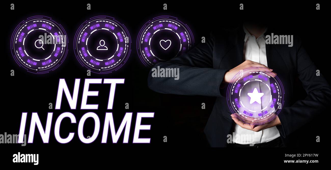 Inspiration showing sign Net Income. Business showcase the gross income ...