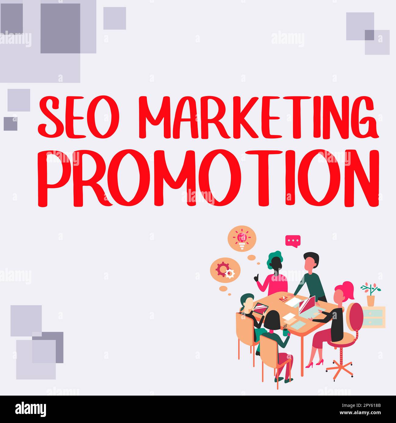 Text caption presenting Seo Marketing Promotion. Internet Concept ...