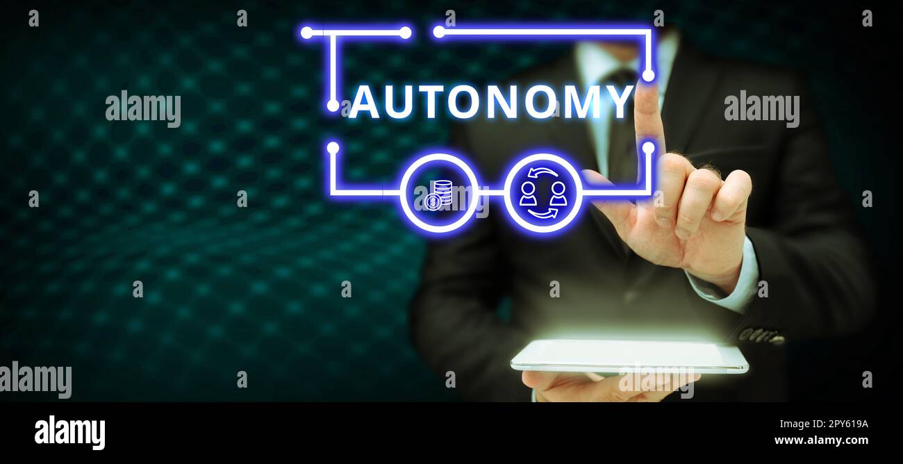 Text Caption Presenting Autonomy Internet Concept Vehicle That Can Guide Itself Without Human