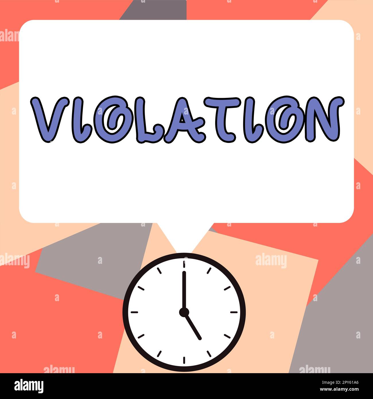Sign displaying Violation. Concept meaning an infringement of ...