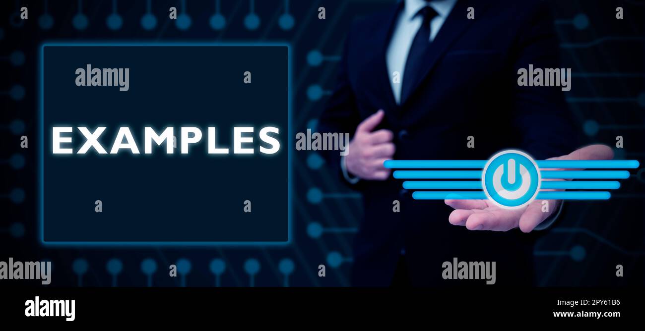 Hand writing sign Examples. Internet Concept photo Sample Model to ...