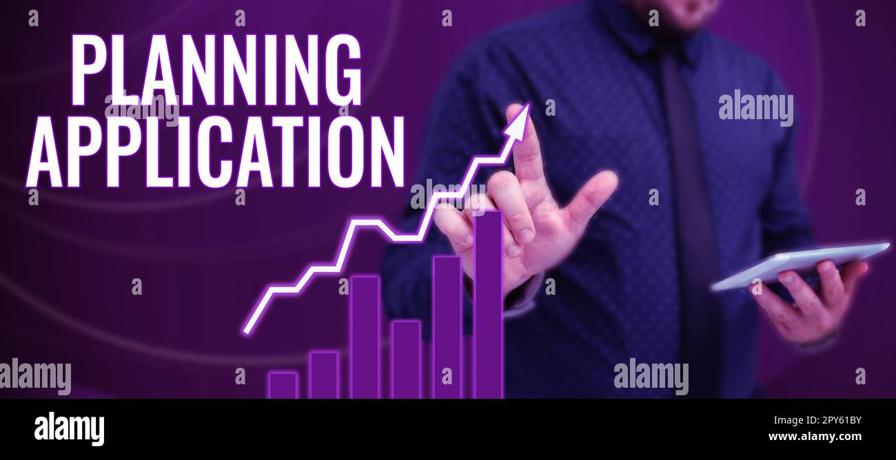 Inspiration showing sign Planning Application. Business overview ...