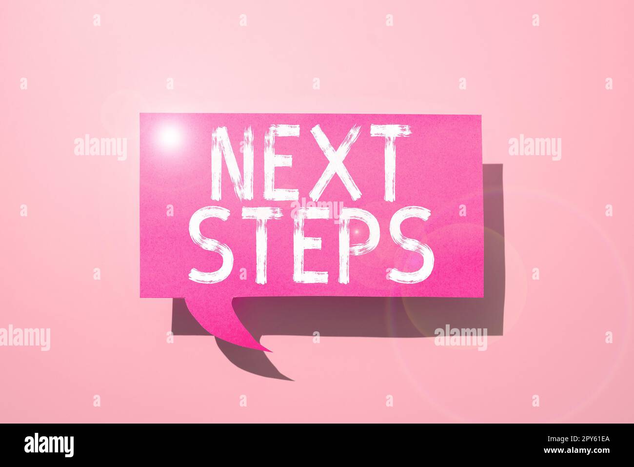 Text showing inspiration Next Steps. Business overview numper of process going to be made after ...