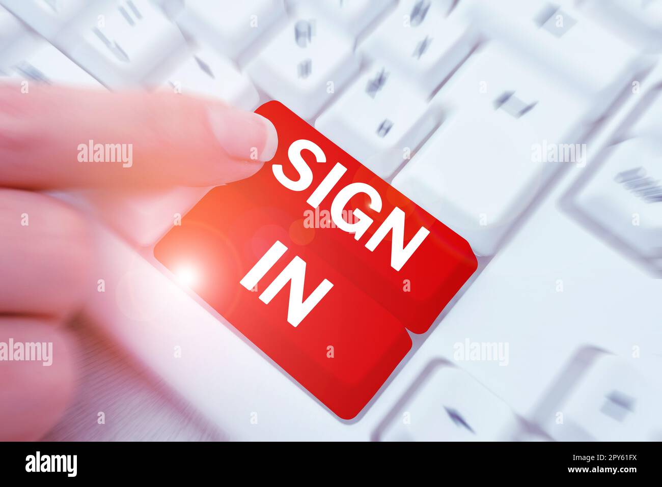 Text sign showing Sign In. Business concept to write your name on a ...