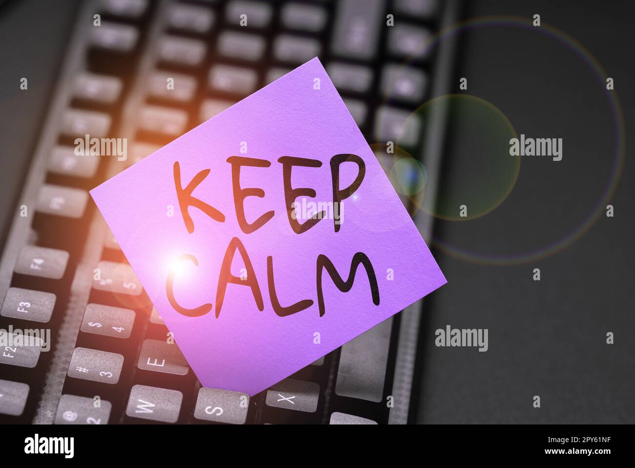 Sign displaying Keep Calm. Business overview not get emotionally ...