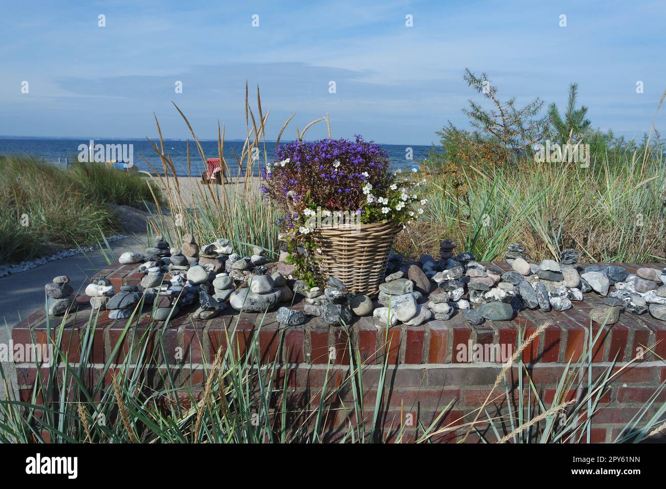 On the beach promenade in Niendorf Stock Photo - Alamy