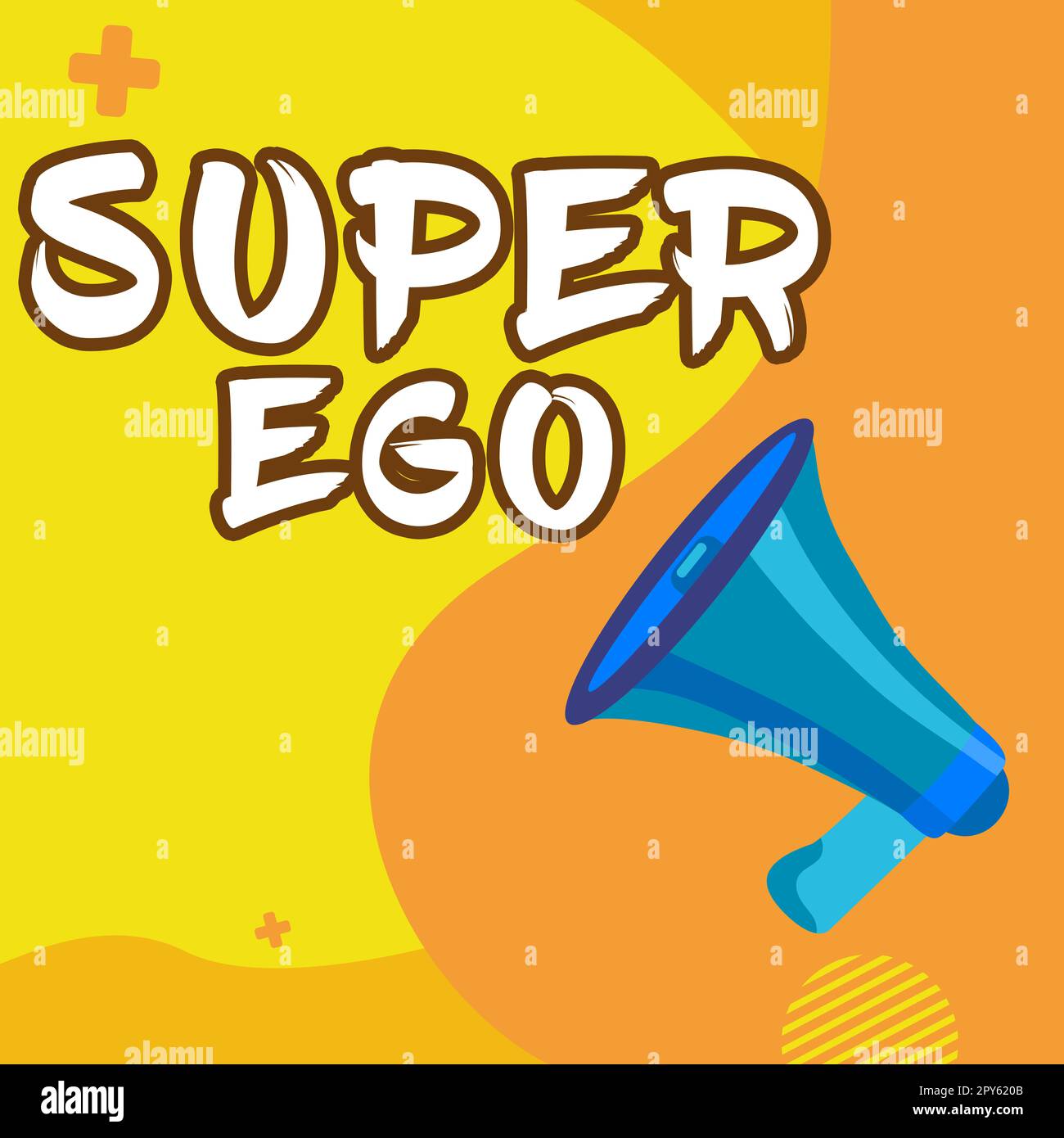 Conceptual display Super Ego. Business concept The I or self of any ...