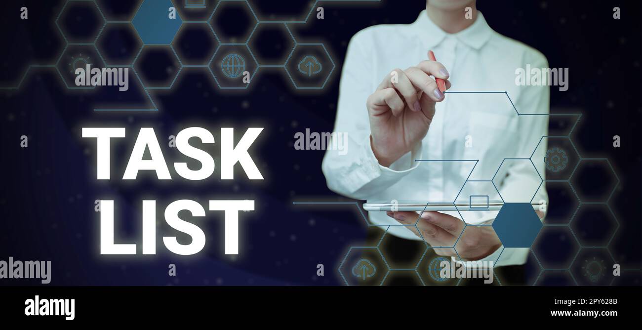 Conceptual caption Task List. Word Written on Planification reminder ...