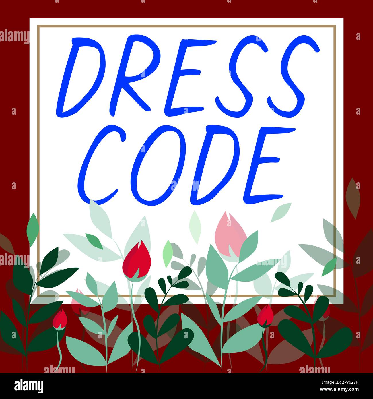 Text showing inspiration Dress Code. Internet Concept an accepted way ...