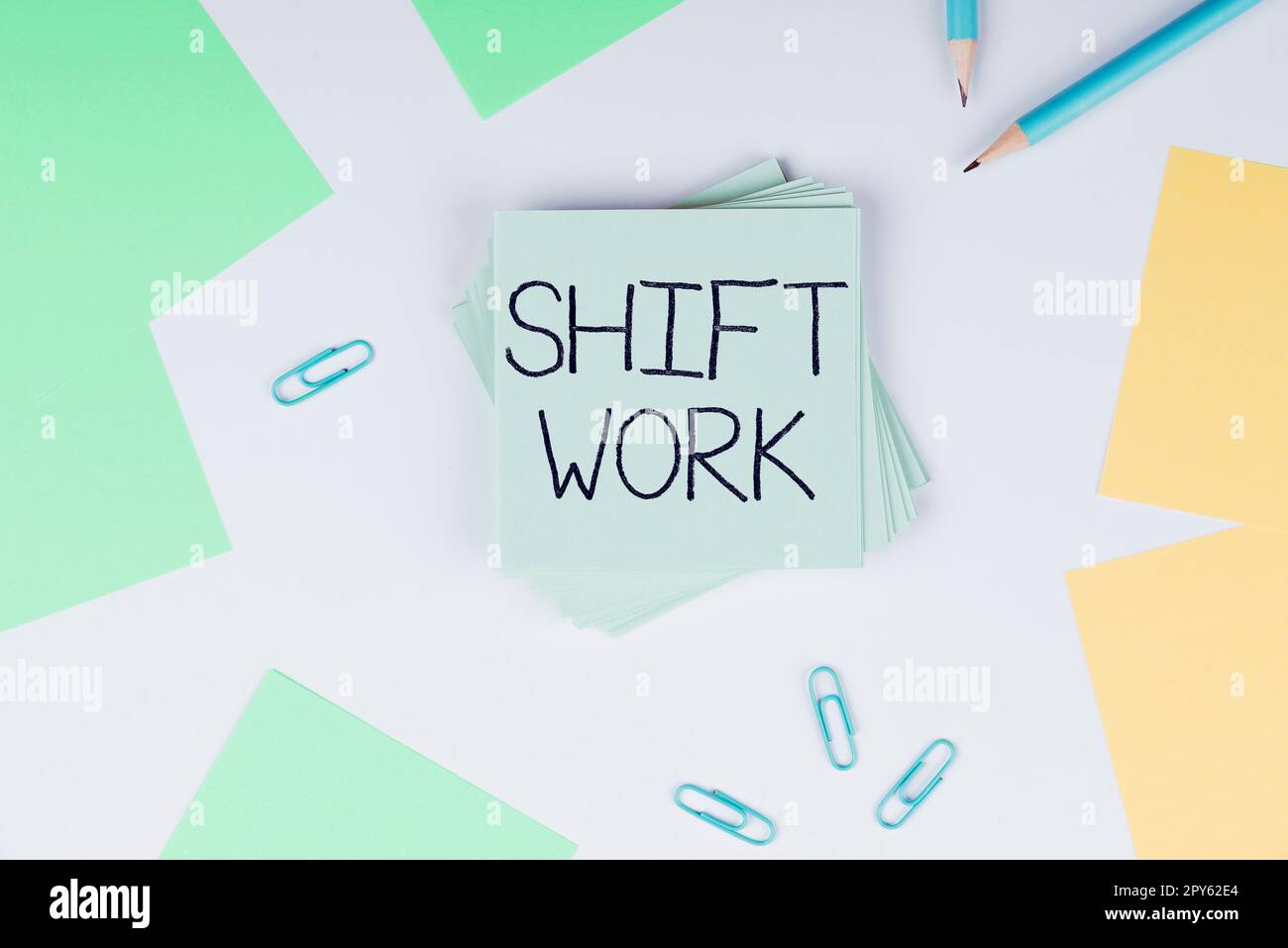 Inspiration showing sign Shift Work. Word Written on work comprising ...